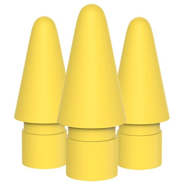 FUNKID Apple Pencil 第1/2世代 ペン先 チップ 先端 替え芯 tips 換え 交換用 予備先端 耐摩耗 高感度 フルカラー 人気 プラスチック素材（イエロー）商品コード：49069122338型番：1596188-53...