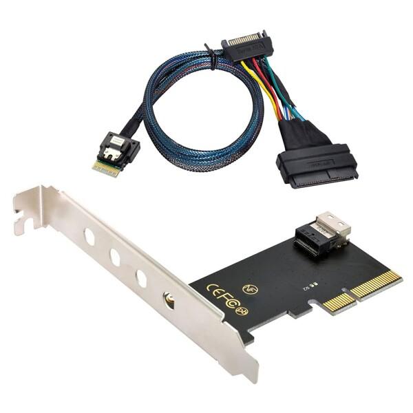 NFHK U.2 SFF-8639 NVME PCIe SSDケーブルおよびPCI-E 3.0 4.0~SFF-8654 SASカードアダプタ商品コード：49069122672型番：NF-SF-025+SF-104NFHK U.2 SFF-...