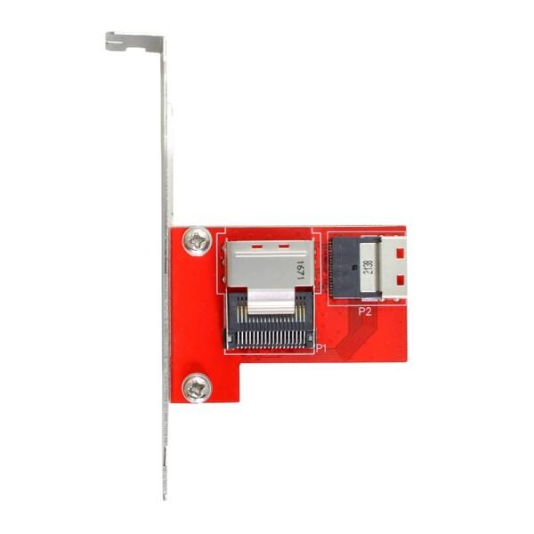 xiwai PCI-Express 4.0 スリムライン SAS SFF-8654 - Mini SAS SFF-8087 PCBA メスアダプター ブラケット付き商品コード：49069123077カラー：レッドPCI-Express 4....