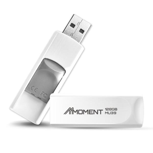 MMOMENT MU39 128GB USBメモリ USB3.1 (Gen1)商品コード：49069123442型番：MU39サイズ：128GBカラー：ホワイト高速な転送速度を実現するUSB3.1片手で使えるスライド式モデル持ち運びに便利な...
