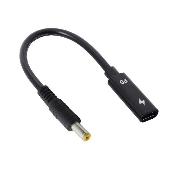 JSER Xiwai Type C USB-C メス入力 - DC電源 PD充電ケーブル ノートパソコン用 18-20V (5.5x2.5mm)商品コード：49069123600型番：UC-109-5525MM-XYカラー：ブラック 5.5...