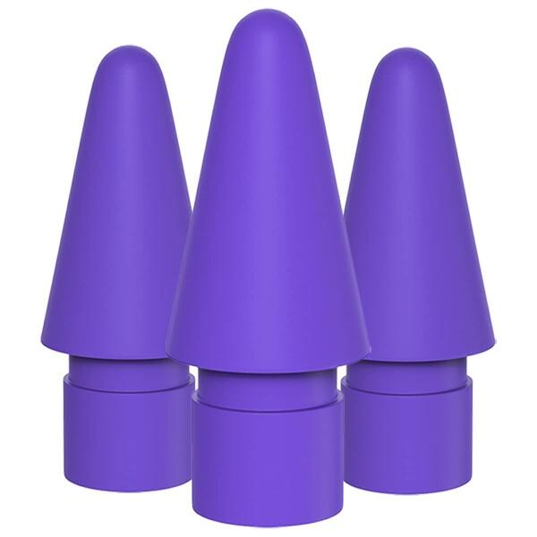 FUNKID Apple Pencil 第1/2世代 ペン先 チップ 先端 替え芯 tips 換え 交換用 予備先端 耐摩耗 高感度 フルカラー 人気 プラスチック素材（紫）商品コード：49069123811型番：1596187-534-1...