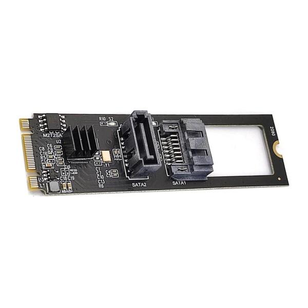 Xiwai 縦型 横型 JMB582 2280 NGFF キー B+M PCI Express to SATA 3.0 6Gbps デュアルポート アダプター コンバーター ハードドライブ延長カード商品コード：49069127571型番：S...