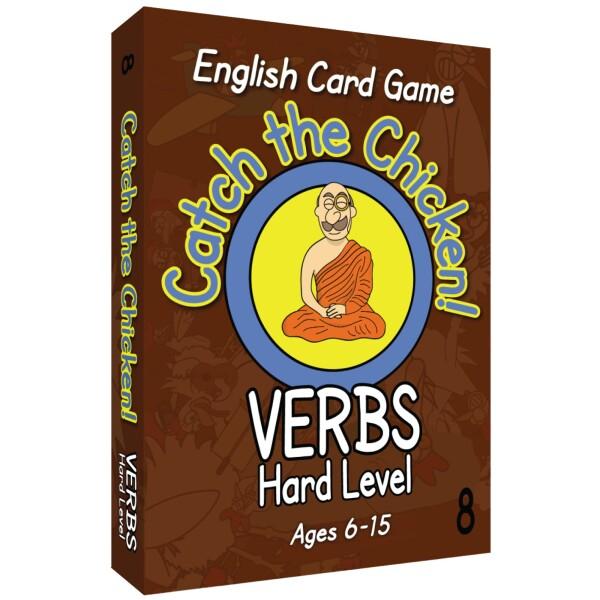 VERBS Hard Level Catch The Chicken English Card Game 英語動詞フラッシュカードゲームアクション英語カードゲーム商品コード：49069127921カラー：ブラウン英語の動詞の練習英語のカード...