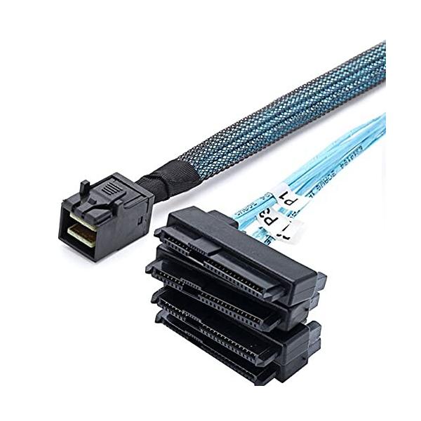 NFHK 内部 Mini SAS SFF-8643 ホスト→ 4 SAS 29ピン SFF-8482 ターゲットディスク 6Gbps データサーバー RAID ケーブル商品コード：49069129026型番：SF-012-0-5Mカラー：コ...