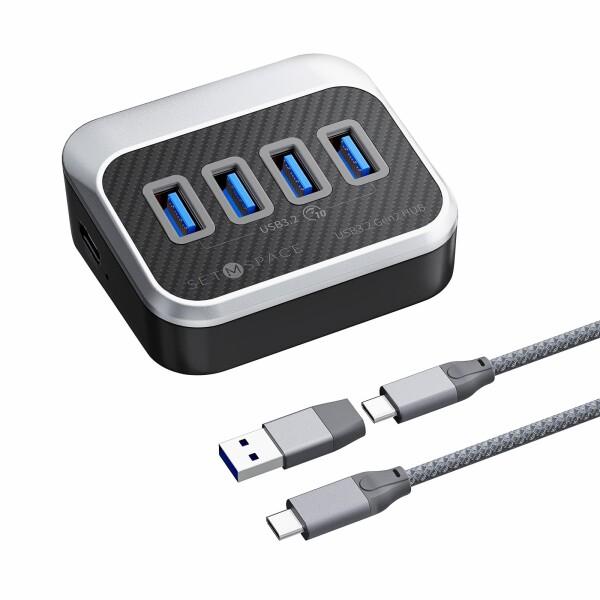 SETMSPACE usbハブ 3.0 4ポート 10Gbps 高速転送 ミニマリスト ハブ type-a ケーブル50CM (4*USB A)商品コード：49069129523型番：SETMSPACE-ZMG2-4A-05-BKサイズ：ケ...