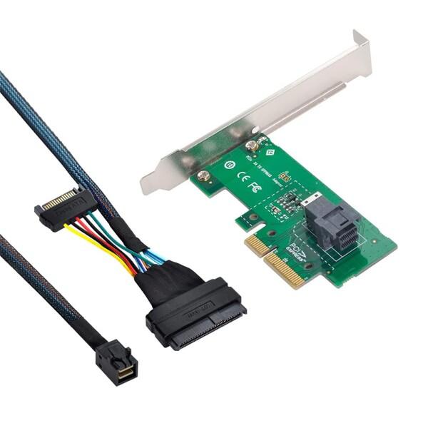 xiwai PCI-E 3.0 4.0 to SFF-8643 カードアダプターとU.2 U2 SFF-8639 NVME PCIe SSDケーブル メインボードSSD用商品コード：49069133253PCI-E 3.0 4.0 → SF...