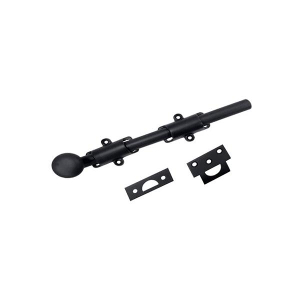 QCAAソリッドブラスダッチドアボルト, 8", マットブラック, 1パック, 台湾製商品コード：49069133541カラー：ブラックさまざまなサイズから選択可能。取り付け金具付属。真鍮製。高品質、取り付け簡単、強くて頑丈。