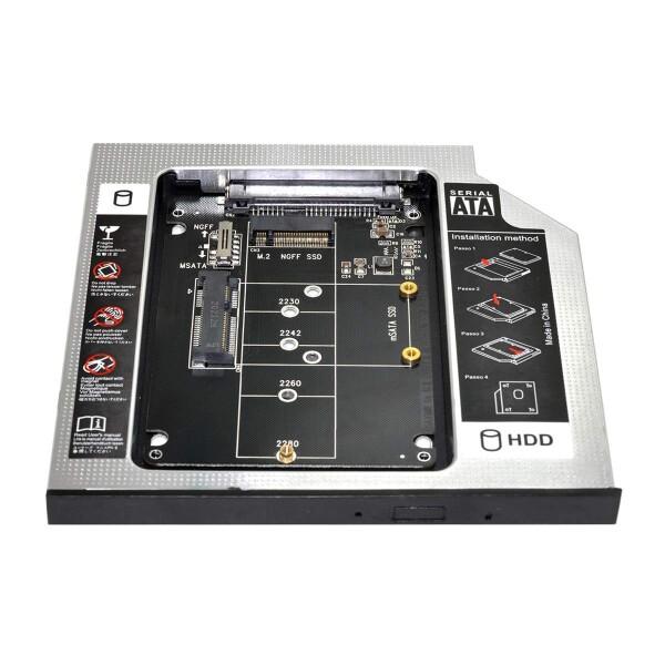 xiwai MSATA NGFF B/M-Key SSD to Slimline SATA 13ピン キャディケース 9.5mm ユニバーサル ノートパソコン CD/DVD-ROM オプティカルベイ用商品コード：49069134956型番：...