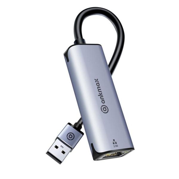 USB A to LAN 2.5G有線LANアダプター Ankmax UA312G2超高速通信 有線LANアダプター 転送速度最大2500Mbps 超高速イーサネット アダプタ, 小型設計,ドライバー不要, 対応 USB A 搭載されるPC...