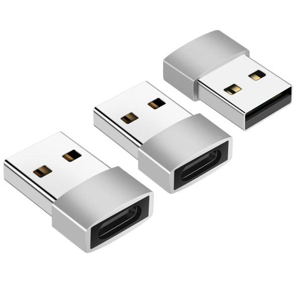 XIHAMA USB変換アダプタ USB Type C （メス） から USB 2.0 （オス） アダプター 高速データ転送 高速充電 変換コネクター USB C to USB A 小型 コンピューター、スマホ、タイプCイヤホン、充電器など...