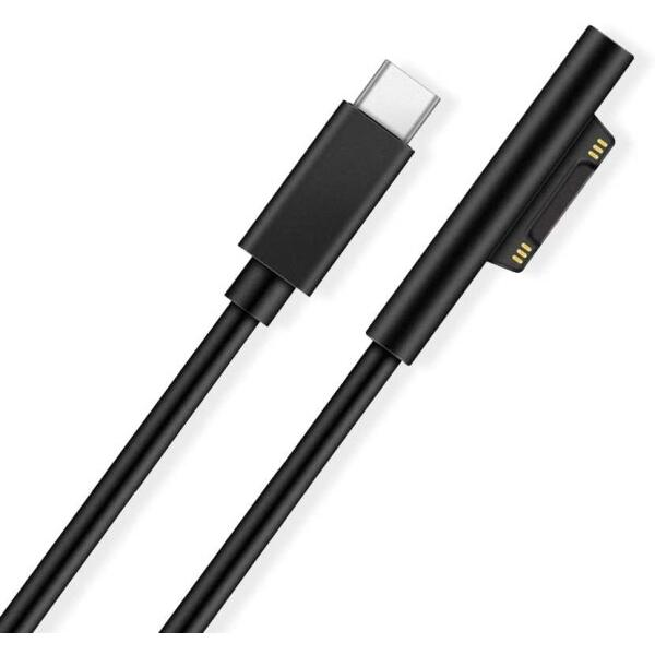Aioum USB C to Surface Pro X pro 7 Pro 6 Pro 5 Pro 4 Pro 3 Surface Go Surface BookSurfaceタブレット60 WタイプPD充電アダプタケーブル長さ1.8 m...