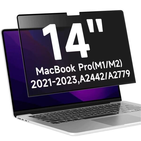 粘着式 MacBook Pro 14 インチ (2023/2021)用の覗き見防止 保護フィルム プライバシーフィルター 液晶保護フィルム ブルーライトカット 反射防止 保護シート 着脱式商品コード：49069141815サイズ：MacBo...