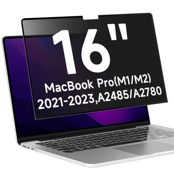 粘着式 MacBook Pro 16インチ (M2 / 2023 / M1 2021) 用の覗き見防止 保護フィルム プライバシーフィルター 液晶保護フィルム ブルーライトカット 反射防止 保護シート 着脱式商品コード：4906914183...