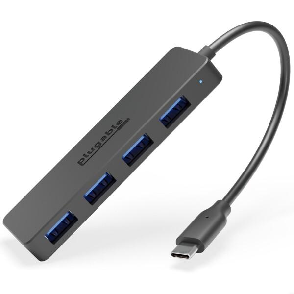 Plugable USB-C ハブ 4 ポート USB 3.0 対応 Windows Mac iPad Pro Surface Pro Chromebook Linux Android で使用可能 充電には非対応商品コード：49069142...