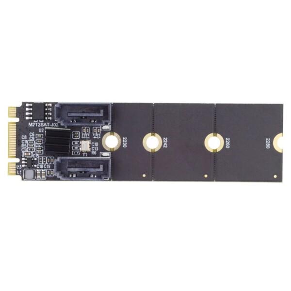 Xiwai Vertical JMB582 2230 2242 2260 2280 NGFF Key B+M PCI Express to SATA 3.0 6Gbps デュアルポートアダプターコンバーター ハードドライブ拡張カード商品コー...