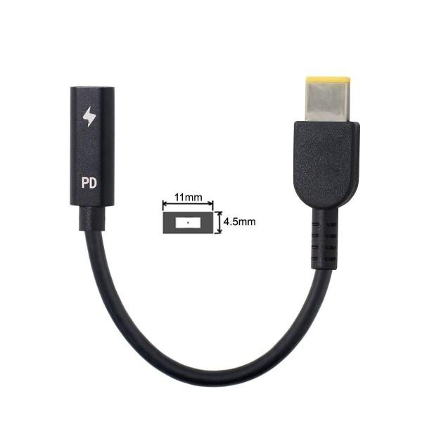 JSER Type C USB-C メス入力 - DC電源 PD充電ケーブル ノートパソコン用 18-20V商品コード：49069146076型番：UC-109-1145MM-XYカラー：ブラックリタングル。USB 3.1 Type C U...