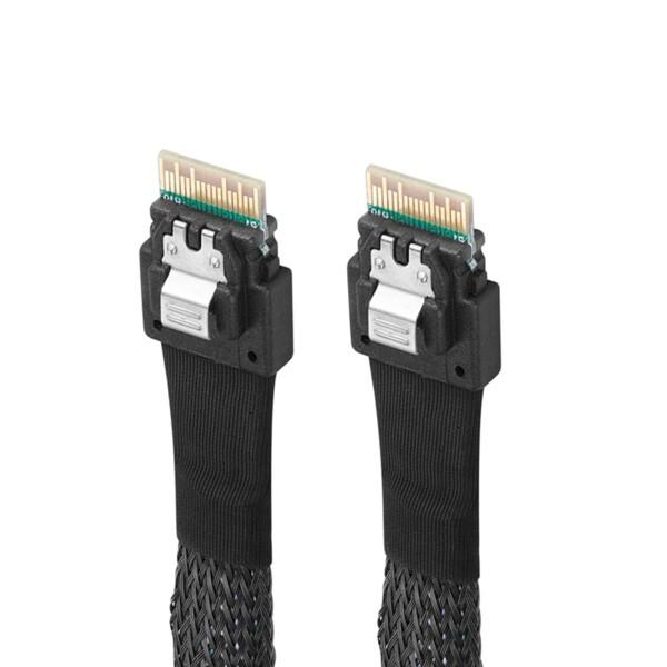 CY スリムラインケーブル PCI-E SAS 4.0 SFF-8654 4i 38ピン ホストからSFF-8654 スリムSASターゲットケーブル 40cm商品コード：49069146117型番：SF-100-0-4M-HXサイズ：40c...