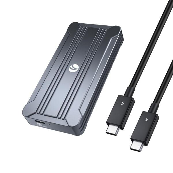 VCOM 40Gbps M.2 SSD 外付けケース USB4.0 NVME専用 M.2 SSDケース Thunderbolt 3/4 USB4/3.2/3.1/3.0/2.0 ポータブル アルミニウム製 高放熱 2280 M&amp;B+...