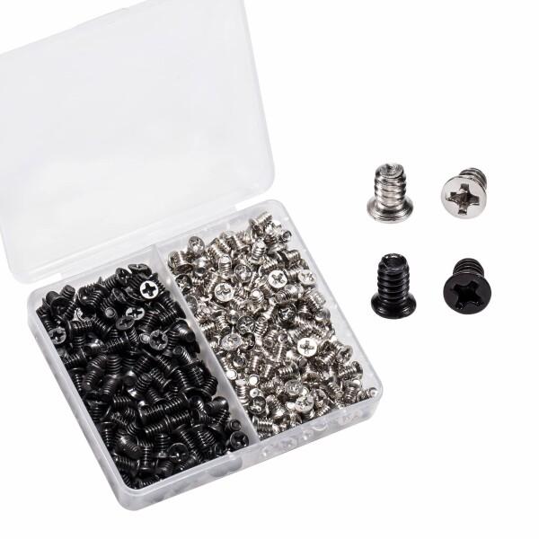 ZmbrollハードディスクドライブネジコンピュータシャーシネジKM 6#-32フラットネジ沈み込みヘッドクロスヘッド3.5インチハードディスクドライブネジ（Black 200+Silver 200）商品コード：49069150272型番：...