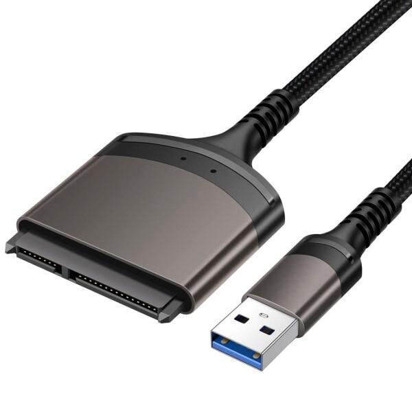 chenyang SATAからUSBナイロン編組ケーブル USB 3.0~2.5インチ SATAハードドライブ外付け変換アダプタ SSD/HDDデータ転送用商品コード：49069151545型番：CY-U3-077-SLカラー：SATA -...