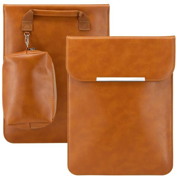 Nipinus 15インチ革製防水パソコンバッグ、2016-2021 MacBook Pro 15 Retina、Touch Bar A 1990 A 1707対応PCバッグ (黄褐色)商品コード：49069151964型番：NJPslee...