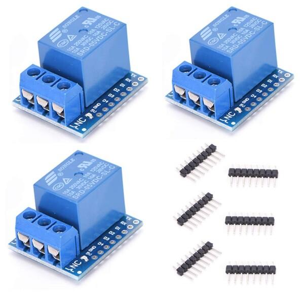 Hailege 3個セット 5V D1ミニリレーシールド5V D1ミニリレーモジュール、WeMos D1用商品コード：49069156540型番：H-A-1220WeMosD1ミニリレーシールドWeMosD1ミニリレーシールド5VD1ミニリ...