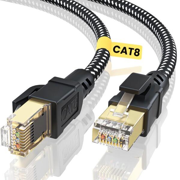 BUSOHE LANケーブル 2M CAT8 有線lan フラット40Gbps 2000MHz 高速 RJ45 コネクタ カテゴリー8 lan延長ケーブル 隙間 lanケーブルランケーブル 準拠 イーサネット ラン ゲーム用 等に対応商品コ...