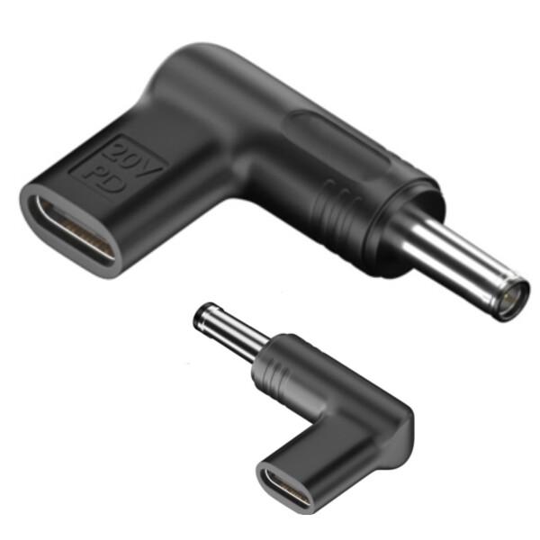 fine-R USB-C 入力 DC 6.5×4.4mm 出力 ノートパソコン用 変換アダプター PD充電対応 高速充電プラグ 20V 5A 主に SONY/富士通対応 タイプC 電源変換 USB-Cアダプタ（PL保険加入品） (14-65...