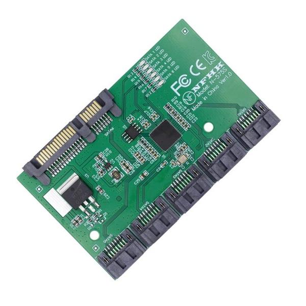 xiwai SATA HUB ポート 3.0 6Gbps 1~5 スプリッター アダプター コンバーター PM マルチプライヤー ポートセレクター JMB575商品コード：49069158259型番：SA-054-XYカラー：グリーンSAT...