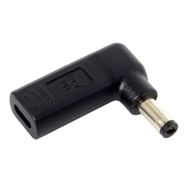 chenyang CY USB 3.1 Type C USB-C - 長方形 DCプラグ 5.5mmx2.1mm アダプター PDエミュレータートリガー 90度角度 ノートパソコンタブレット用 (5.5x2.1mm)商品コード：490691...