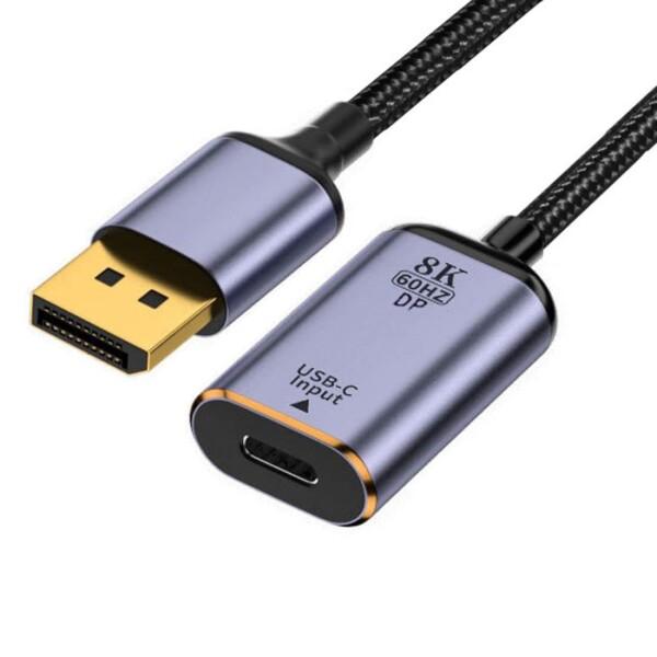 chenyang USB C - Displayportケーブル、USB Type Cメス入力からDisplayport 1.4オス出力HDTVケーブル 8K@60hz 4K@120hz タブレット/携帯電話/ノートパソコン用商品コード：4...