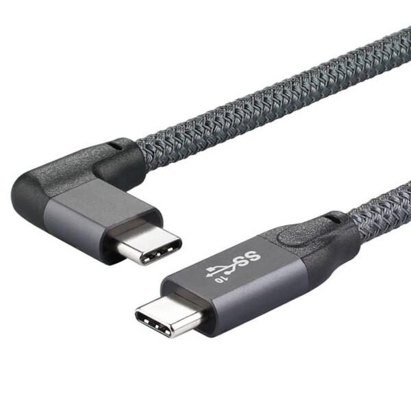 chenyang CY USB C - USB C 3.1 1m ケーブル 10Gbps 100W 90度 直角 オス - オス データケーブル ノートパソコン &amp; 電話用商品コード：49069158667型番：CY-USBC31-...