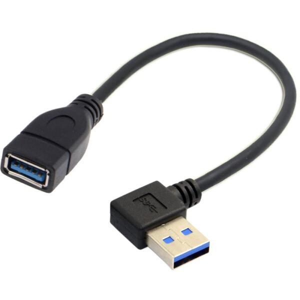 CY USB 3.0 タイプAオスアングル - USB 3.0 タイプAメス延長ケーブル 20cm 5Gbps ブラック商品コード：49069158732型番：CY-U3-036-RIカラー：right angledUSB 3.0 タイプA...