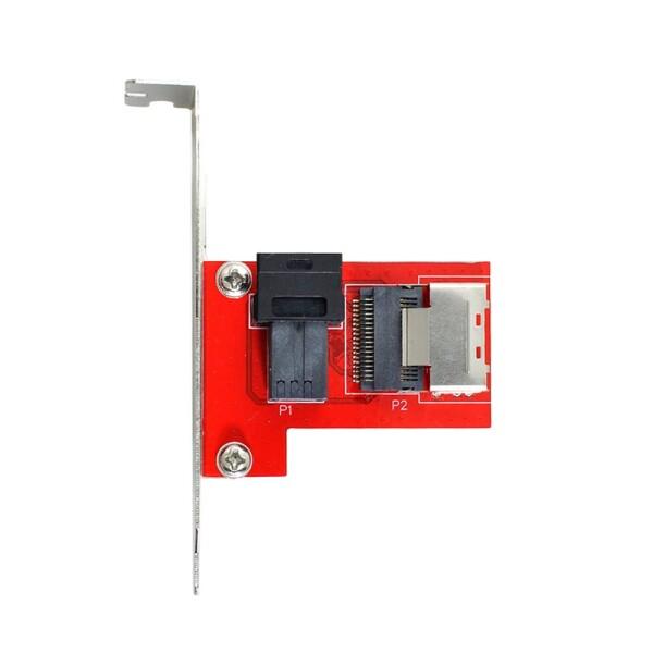 Xiwai PCI-Express 4.0 Mini SAS SFF-8087 → SAS HD SFF-8643 PCBA メスアダプター ブラケット付き商品コード：49069158751型番：SF-040カラー：レッドPCI-Expre...