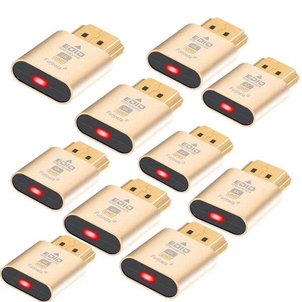 HDMIダミープラグ ヘッドレスゴーストディスプレイエミュレーター プレミアムアルミニウムPC(ヘッドレス-3840x2160@60H 3RDに対応) 10パック商品コード：49069158761型番：10Pカラー：4K-10EDID エミ...