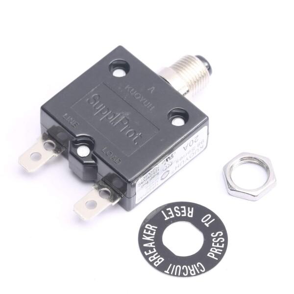 DEVMO 2個 発電機のための125 / 250V AC 20 Amp回路の熱遮断器の熱保護装置商品コード：49069159556製品名 : サーマル オーバーロード プロテクター;電圧 : 125/250V AC;ブレーキング カレント...