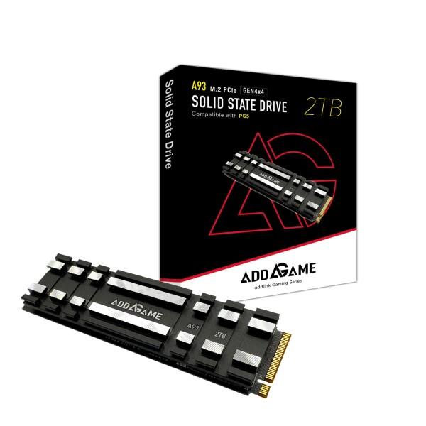 addlink 台湾製 Addgame A93 2TB 新型PS5/ PS5動作確認済み M.2 ヒートシンク一体型 2280 PCIe Gen4.0x4 NVMe SSD ヒートシンク 一体型- TLC DRAMレス Gen4X4 SSD...