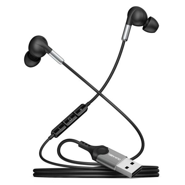 DuKabel 2M USB イヤホンマイク USBA ステレオ ヘッドセット 有線 両耳 音量調節 全指向性 人間工学 カナル型 ps4/ps5/pc/ノートパソコンゲーム 適用 Web会議 ブラック商品コード：49069159927型番...