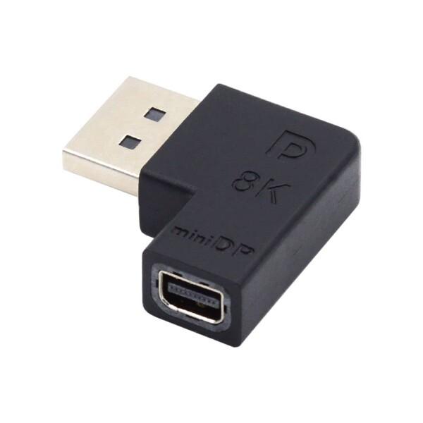 chenyang DisplayPort 1.4 コネクター DisplayPort - Mini DisplayPort 8K 60hz 4K 144hz 90度 角度付きアダプター商品コード：49069159988型番：CY-DP-03...