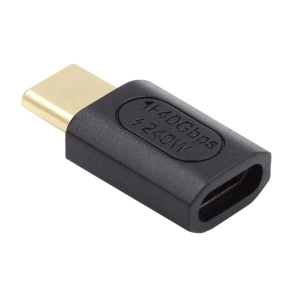 CYアダプター USB4 Type C オス - メス 延長 240W 電源 40Gbps データ 8K ビデオアダプター商品コード：49069160025型番：UC-103-MF-HXカラー：Black Straight M-FType ...