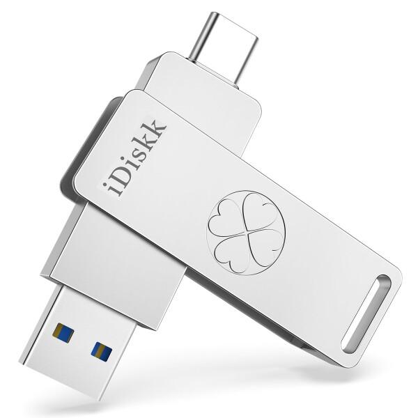 iDiskk 超高速ソリッドステート256GB iPhone16/15フラッシュメモリ USB3.2 Gen2 最大読取り速度500MB/s ハイスピードOTG外付けUSBディスク スマートフォン外部ストレージ 高速データ転送 Type-C...