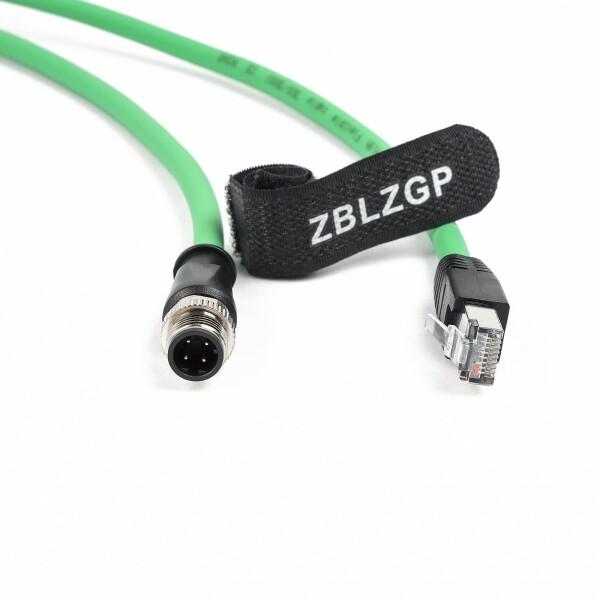 ZBLZGP M12 4ポジションDコード RJ45シールドイーサネットネットワークコード Cat5e 防水ケーブル (8M)商品コード：49069161206型番：M12-4-Pin-D-code-to-RJ45サイズ：8Mカラー：グリー...