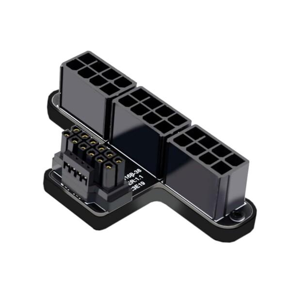 CYアダプター 12VHPWR ATX3.0 PCI-E 5.0 パワーモジュラーから3つのATX 8Pアダプター 4080 5090TI 16ピン 12+4P グラフィックスカード用 (上向き90度)商品コード：49069162245型番...