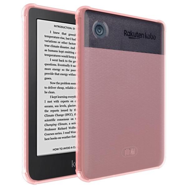 「指紋防止」TUDIA SKN Kobo Clara 2E 用 ケース6" eReader カバー (2022年発売)、 耐衝撃スリム黄変防止シリコンゲルグリップ軽量電子書籍リーダー用マット TPU バンパー - ピンク商品コード：4906...