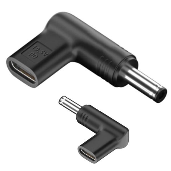 fine-R USB-C 入力 DC 5.5×2.1mm 出力 ノートパソコン用 変換アダプター PD充電対応 高速充電プラグ 19.5V 5A 主に 東芝/Acer/Compaq/HP対応 タイプC 電源変換 USB-Cアダプタ（PL保険...