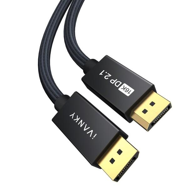 iVANKY 80Gbps 16K DPケーブル Displayport ケーブル 2.1規格16K@60Hz, 8K@240Hz, 4K@540Hz/480Hz/240Hz，ディスプレイポート ケーブル DP 2.1ハイスピードDP ケー...