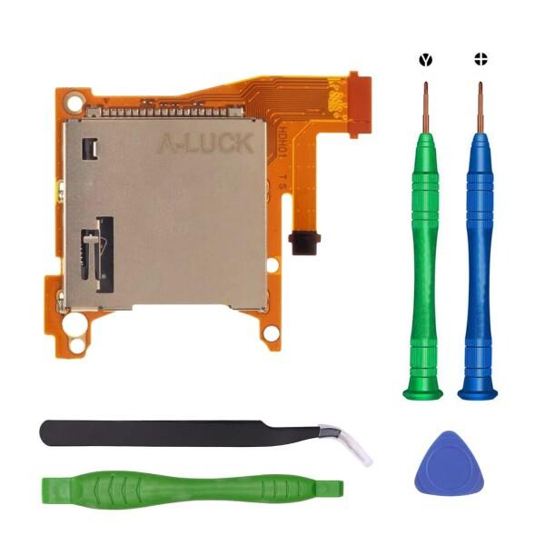 JIVELER Switch Lite交換用ゲームカートリッジカードリーダースロット スイッチライト専用カードスロットモジュール カードリーダースロット修理キット付き NS Lite修理アクセサリー商品コード：49069164470?【Sw...