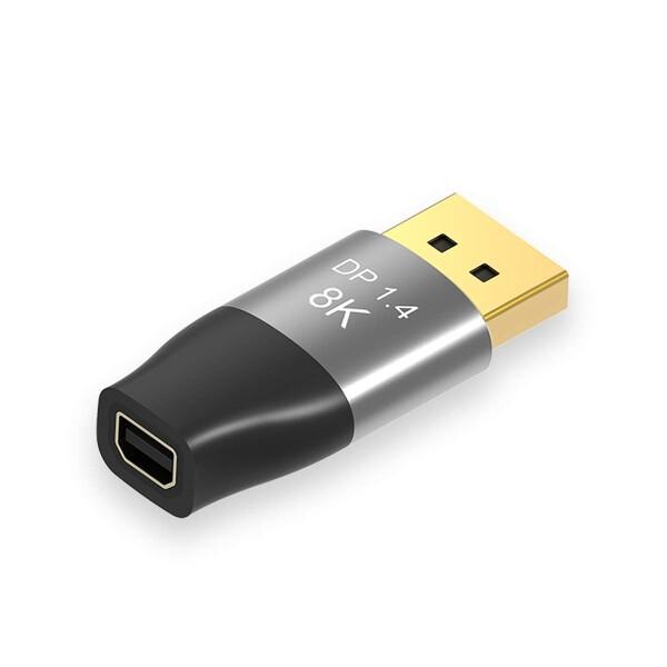 chenyang Mini DisplayPort - DisplayPort(Mini DP to DP)アダプター DisplayPort - Mini DisplayPort コンバーター PC ノートパソコン TV モニター用商品コ...
