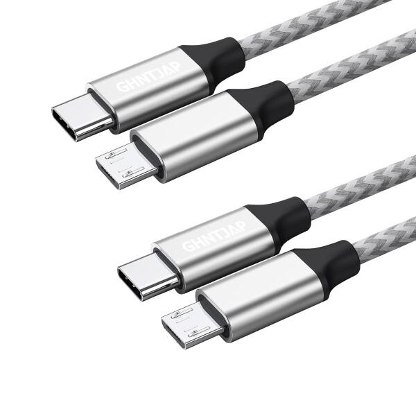 GHNTJAP Type C Micro USB ケーブル 0.5M  USB C to Micro USB OTGケーブル マイクロusb タイプc USB2.0 データ転送 充電可能 Androidスマホなど対応商品コード：490691...